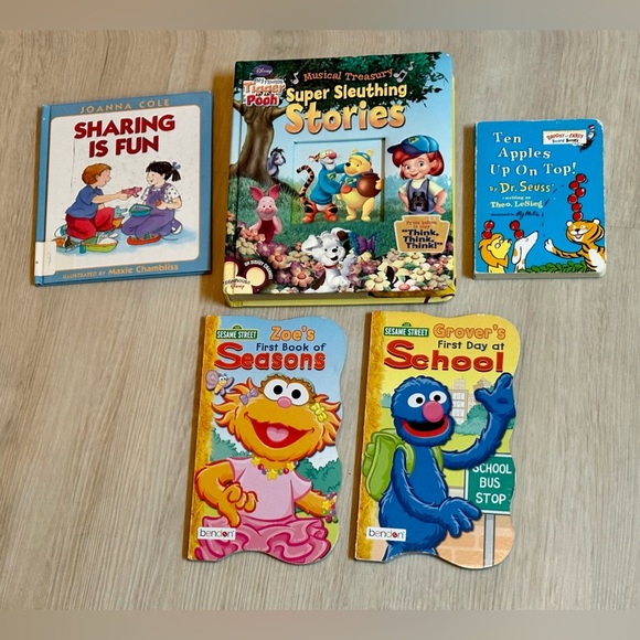 Other | Childrens Book Bundle Disney Dr Seuss Sesame Street 5 Books For ...